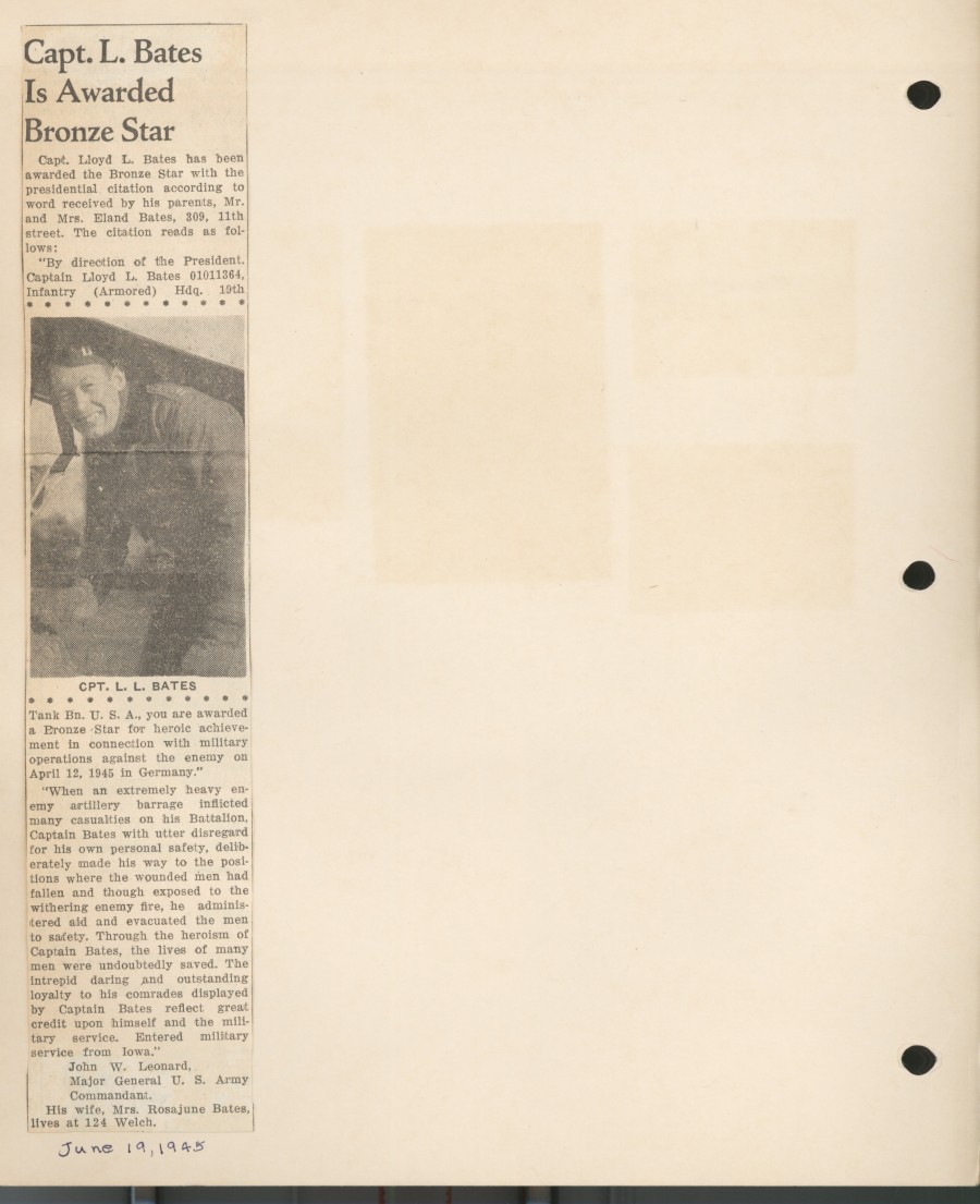 Lloyd Bates | Ames History Museum