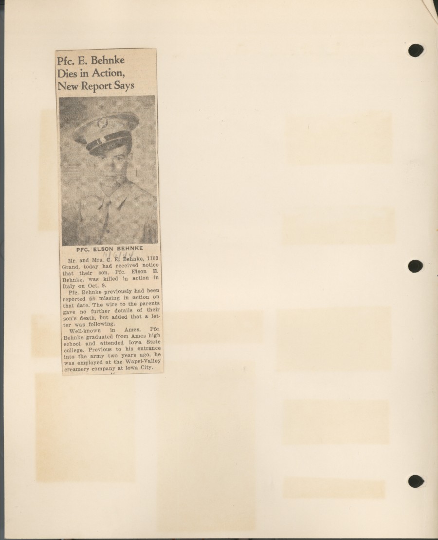 Elson E. Behnke | Ames History Museum