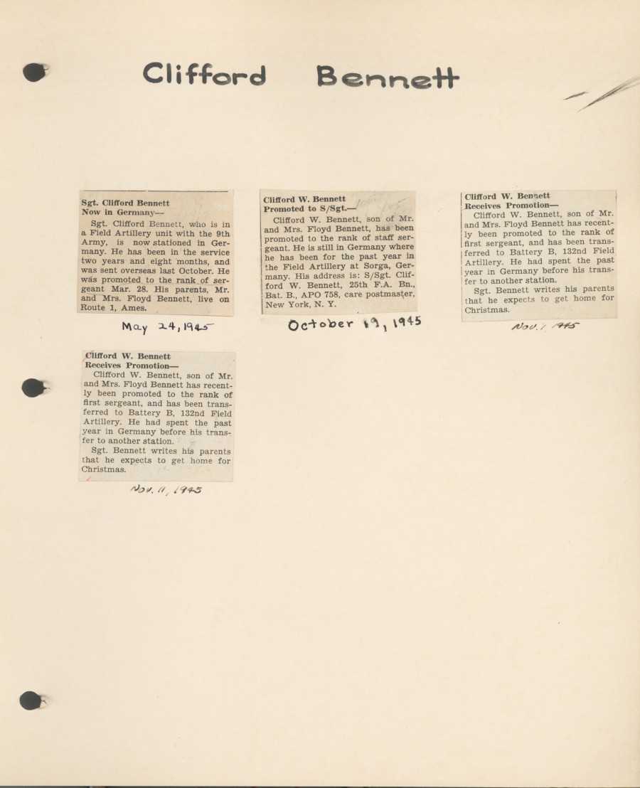 Clifford W. Bennett | Ames History Museum