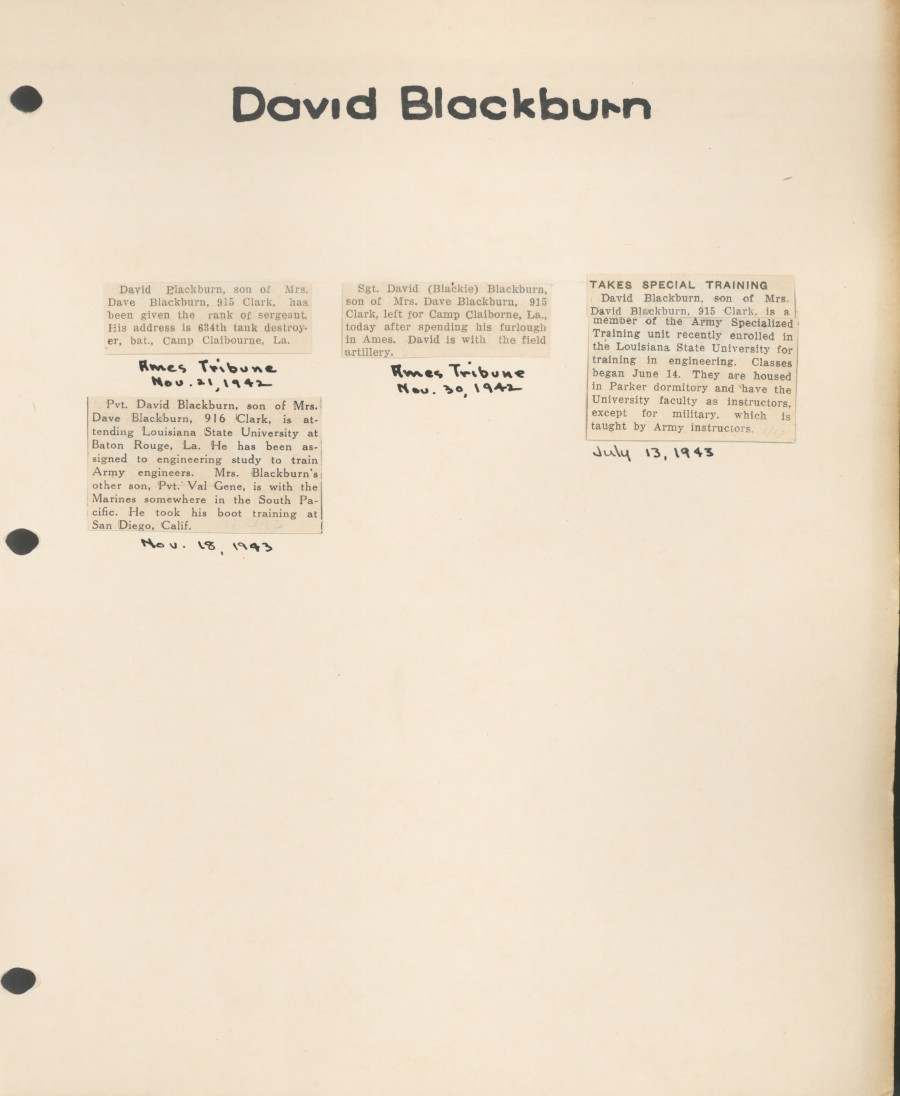 David Blackburn | Ames History Museum