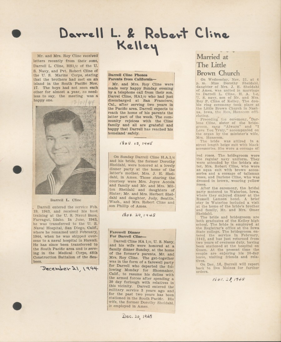 Darrell L. Cline | Ames History Museum