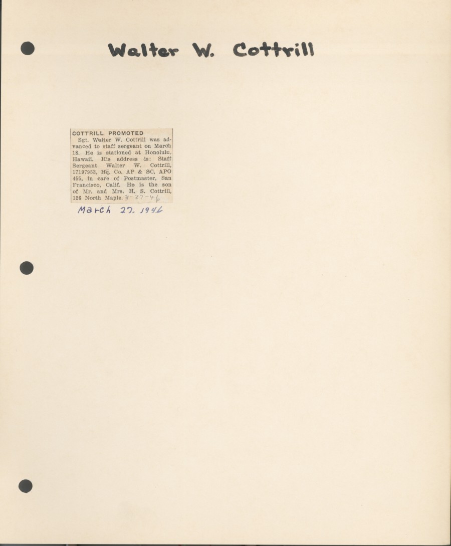 Walter W. Cottrill | Ames History Museum