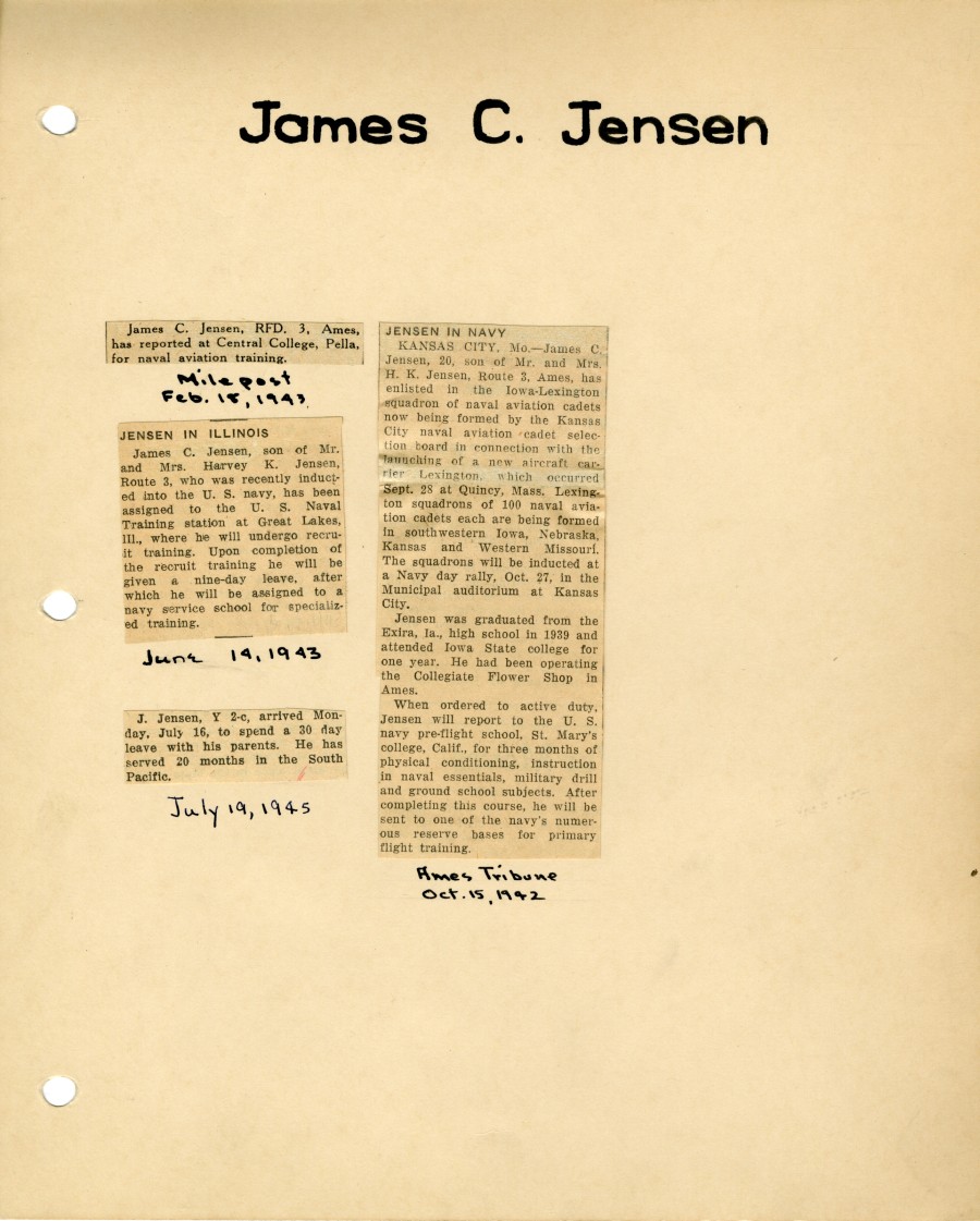 James C. Jensen | Ames History Museum