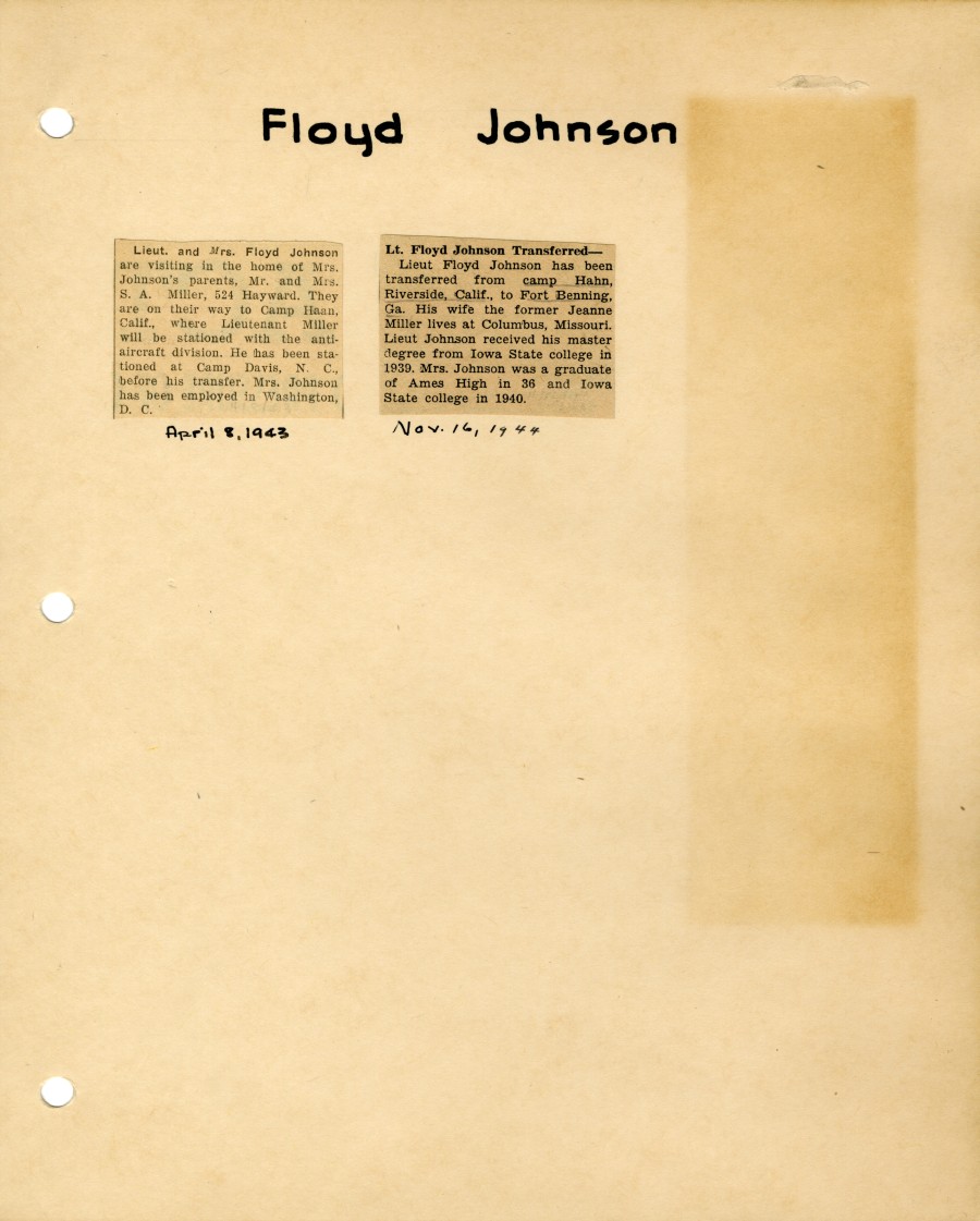 Floyd Johnson | Ames History Museum