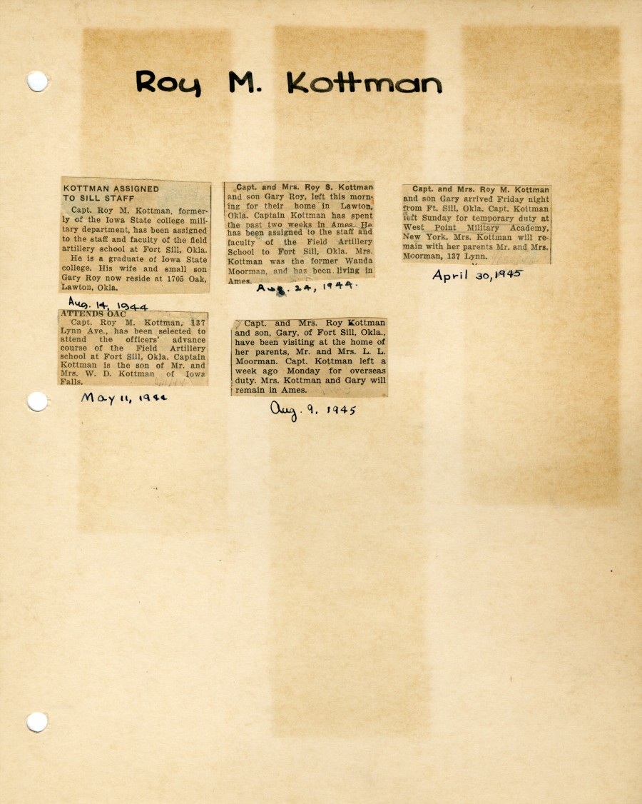 Roy M. Kottman | Ames History Museum