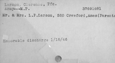 Clarence Larson | Ames History Museum