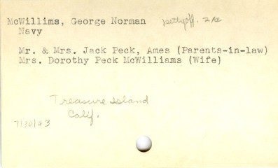 George Norman McWilliams | Ames History Museum