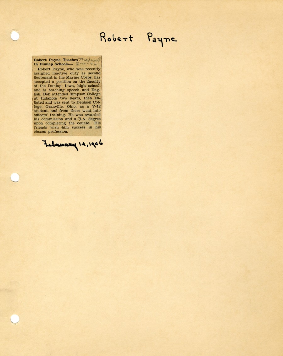 Robert Payne | Ames History Museum