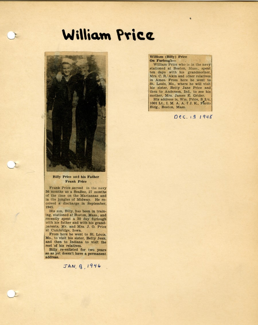 William D. Price | Ames History Museum