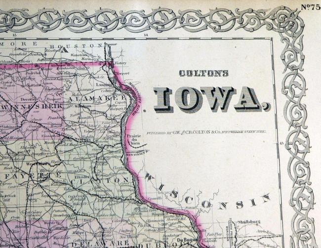 1878 Colton's Iowa Map | Ames History Museum