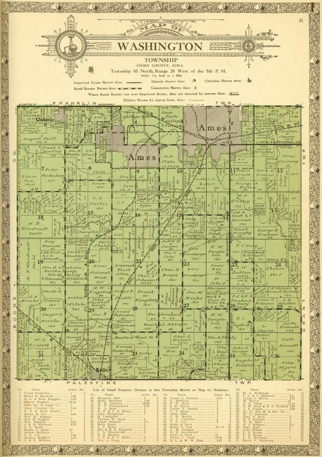 1926 Atlas and Plat Book of Story County, Iowa | Ames History Museum