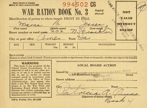 World War II Rationing on the U.S. Homefront | Ames History Museum