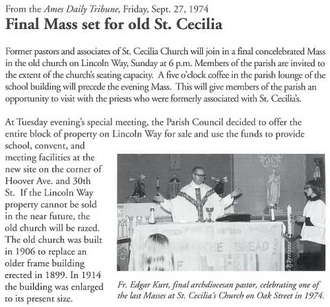 St. Cecilia Catholic Church | Ames History Museum