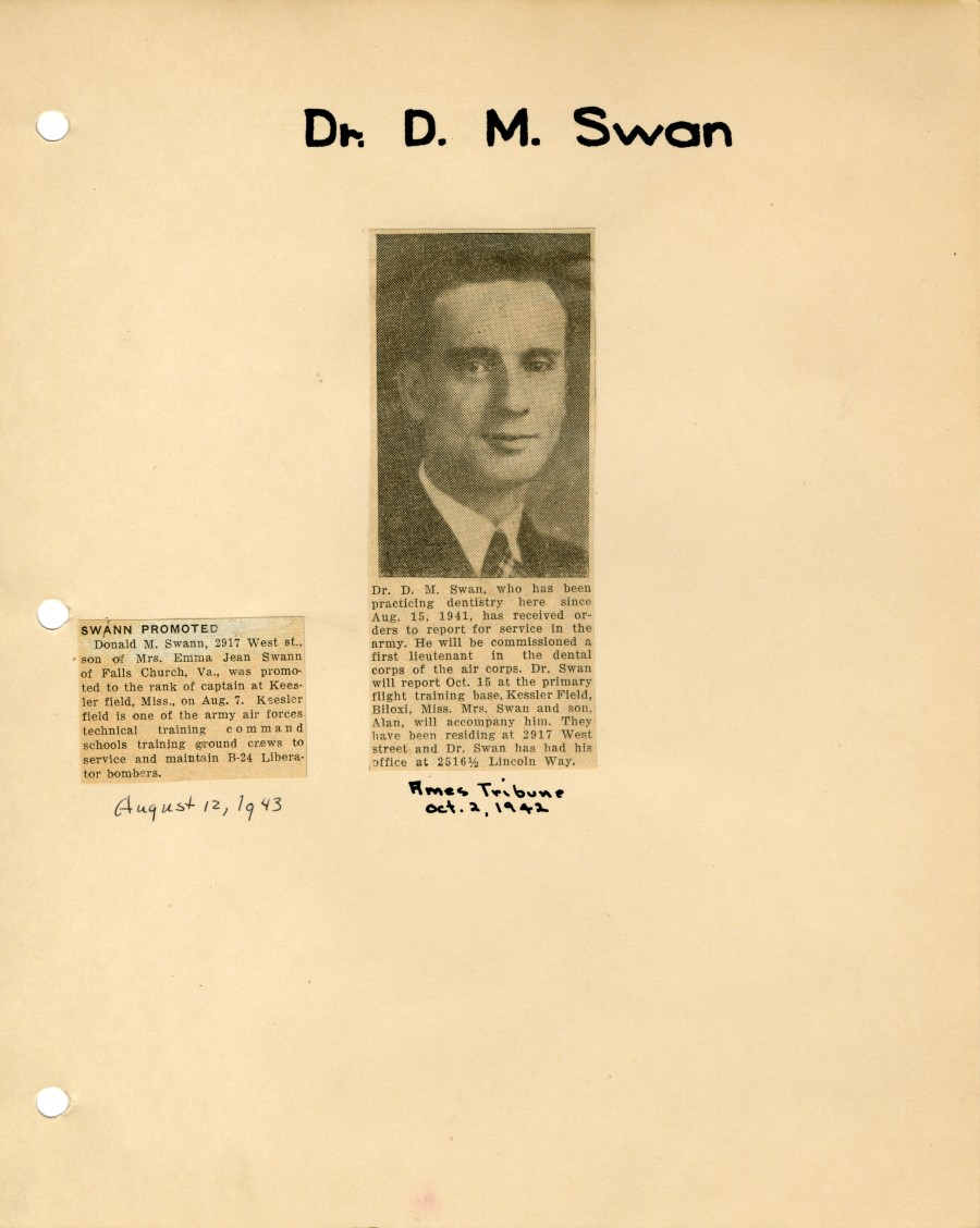 Dr. Donald M. Swan | Ames History Museum