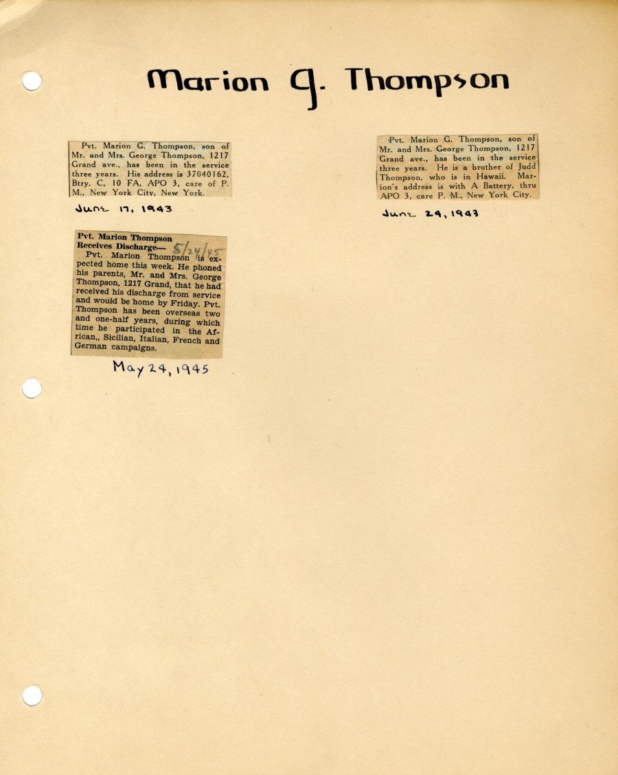 Marion Thompson | Ames History Museum