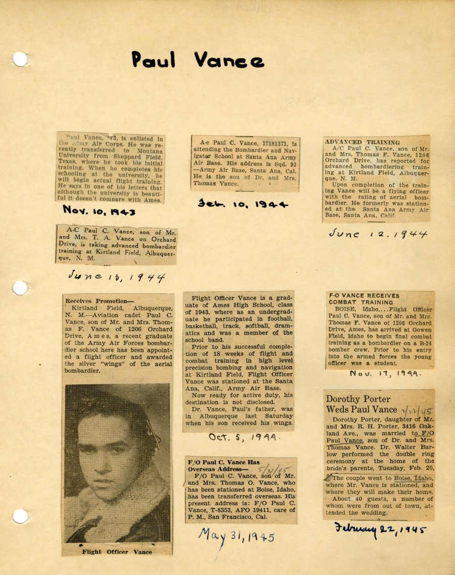 Paul Vance | Ames History Museum